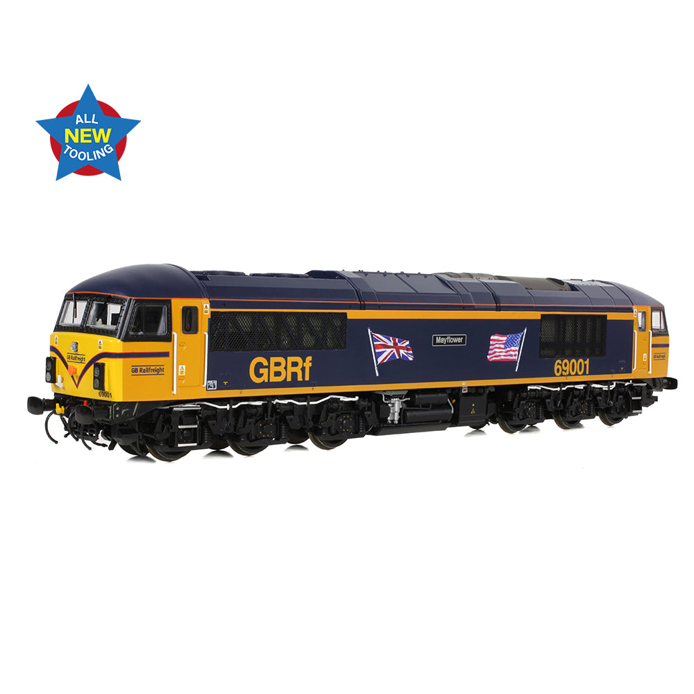 NEW! Bachmann 35-776 Class 69 69001 'Mayflower' GBRf (UK & US Flags) D ...